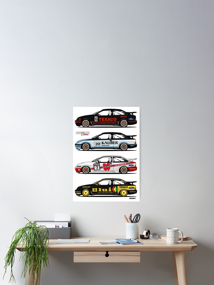 "SIERRA COSWORTH RS" Poster for Sale by shketdesign | Redbubble