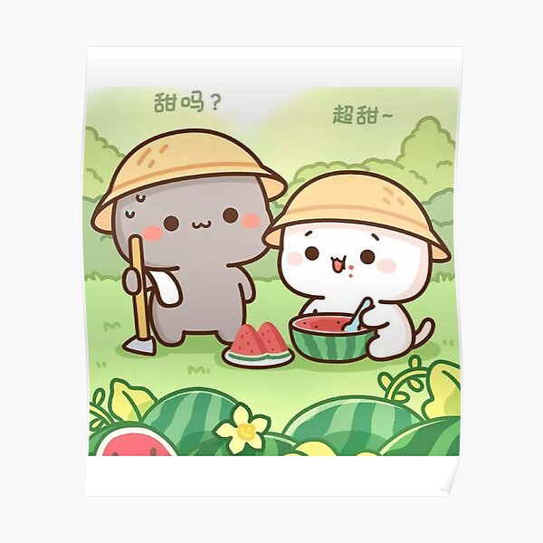 "Bubu And Dudu Go Picnic Eat Watermelon" Poster for Sale by ...