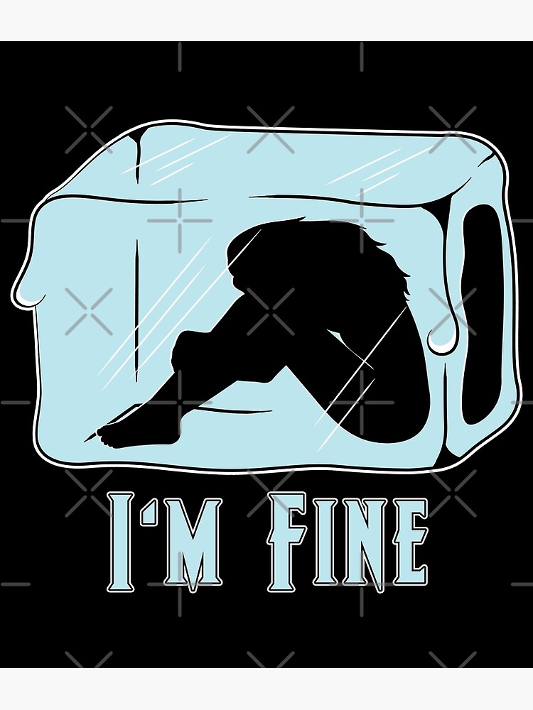 "I'm Fine | Sad Girl inside an Ice Cube | Winter depression ...