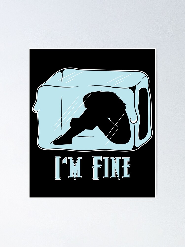 "I'm Fine | Sad Girl inside an Ice Cube | Winter depression ...