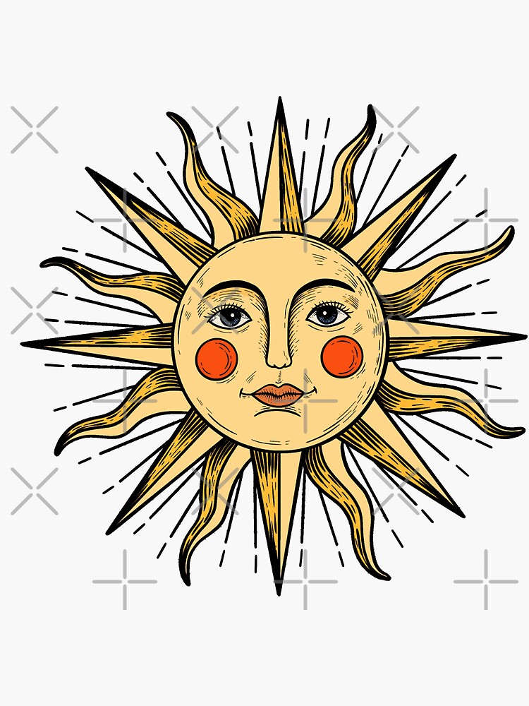 "Medieval Sun" Sticker for Sale by dusie | Redbubble