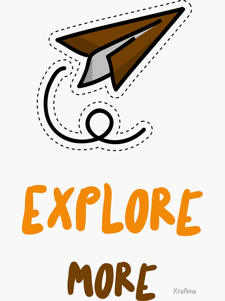 "Explore more" Sticker for Sale by Krafima | Redbubble
