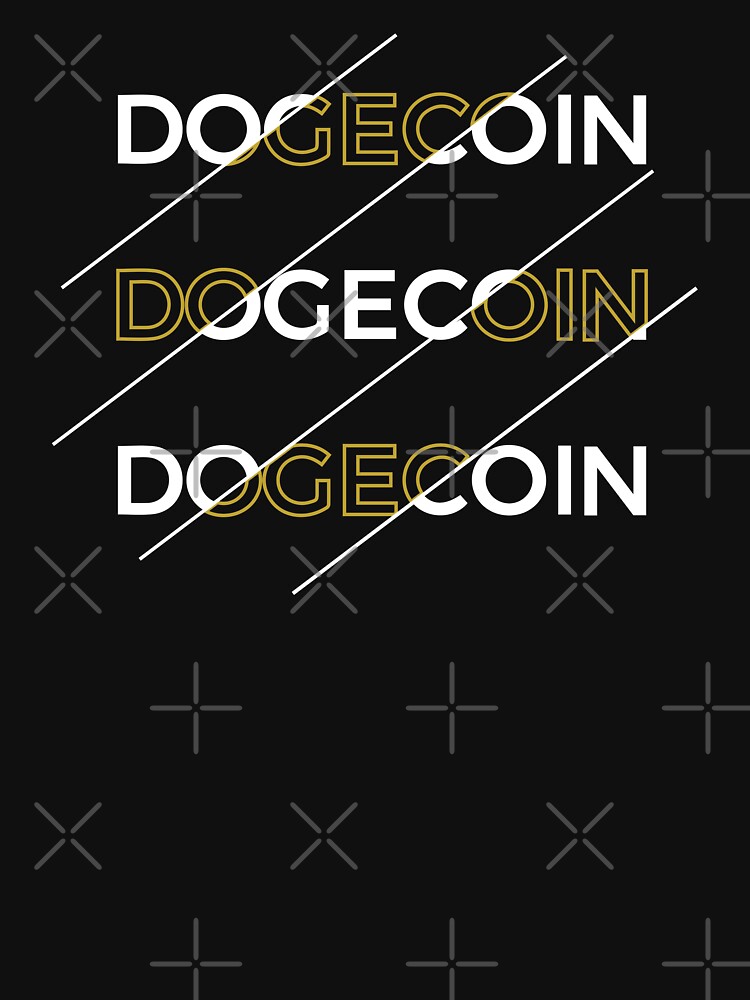 "Dogecoin DOGE Crypto Altcoin - Modern Design with Yellow White Text ...