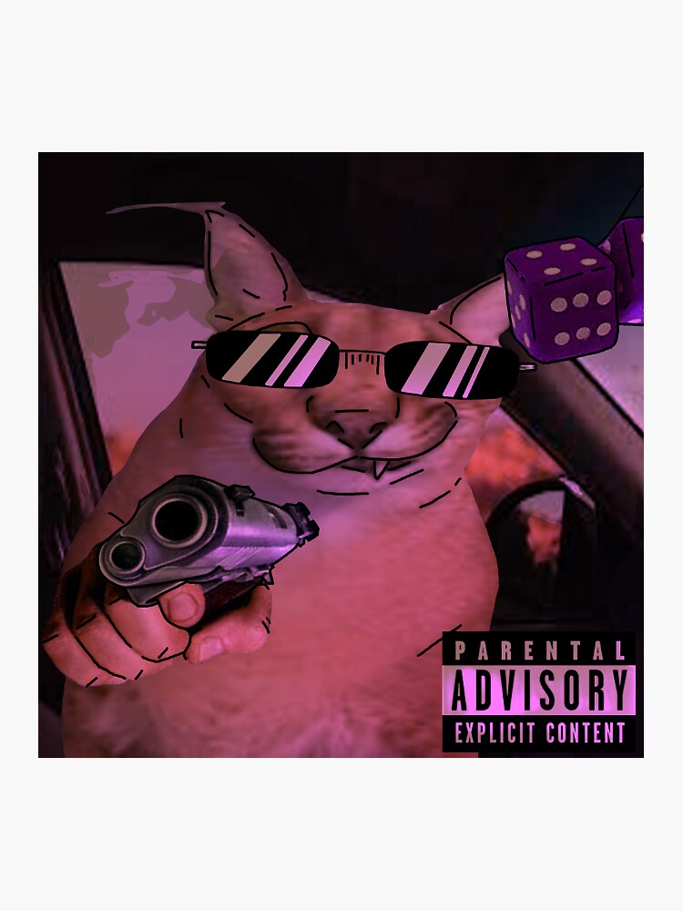 "Gangsta Floppa" Sticker for Sale by Cattbox | Redbubble