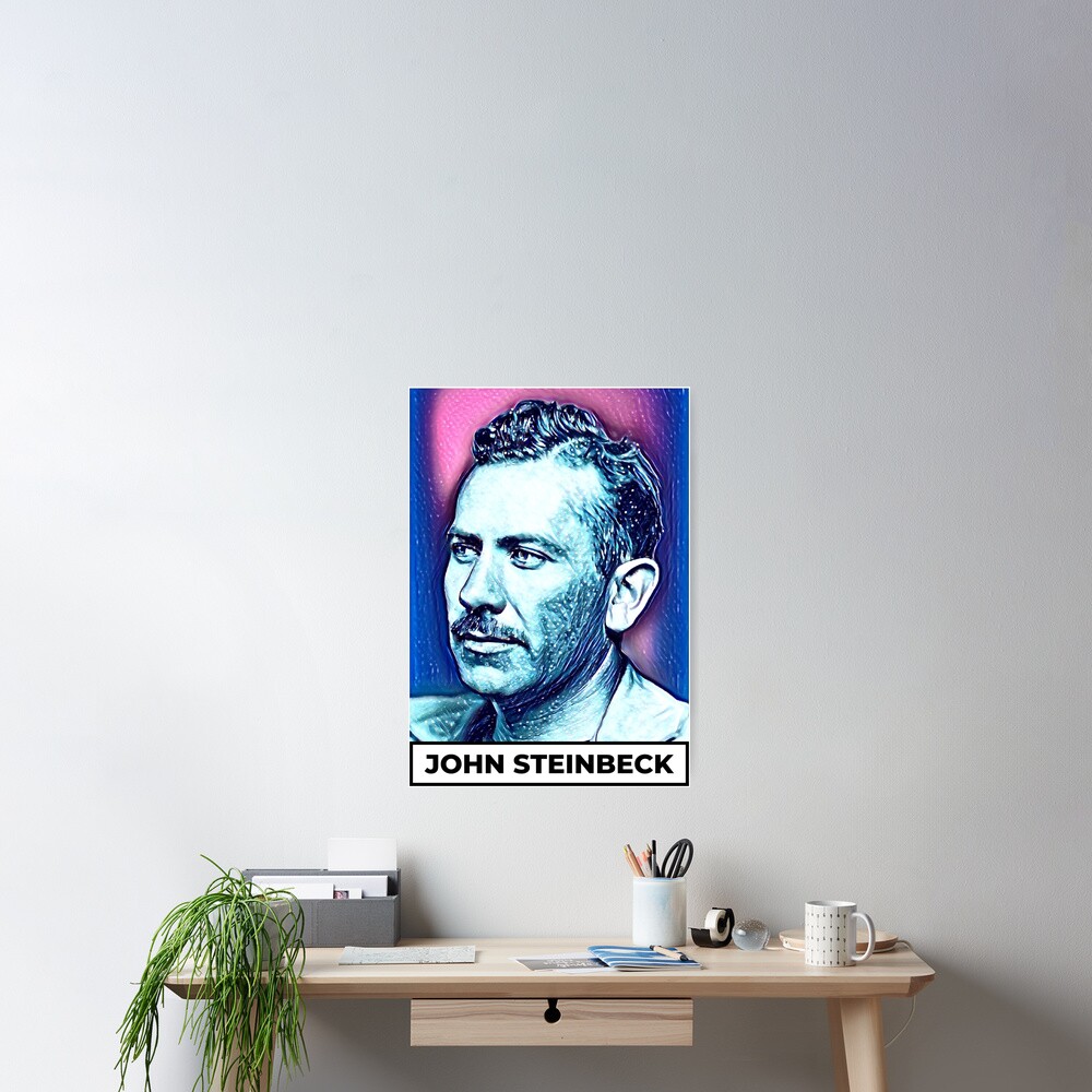 Póster «Arte de John Steinbeck | Retrato de John Steinbeck ...