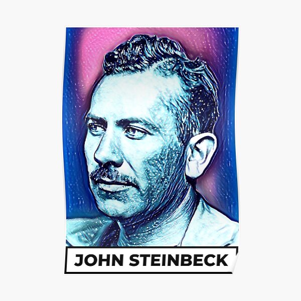Póster «Arte de John Steinbeck | Retrato de John Steinbeck ...