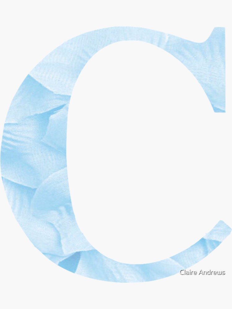 "The Letter C Light Blue Petals Sticker" Sticker for Sale by ...