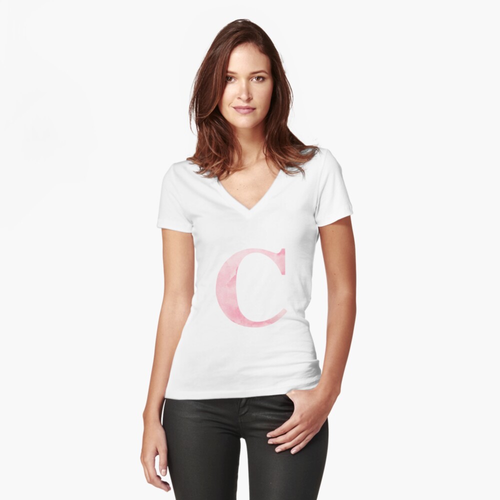 "The Letter C Light Pink Watercolor Design Sticker" Sticker for Sale by ...