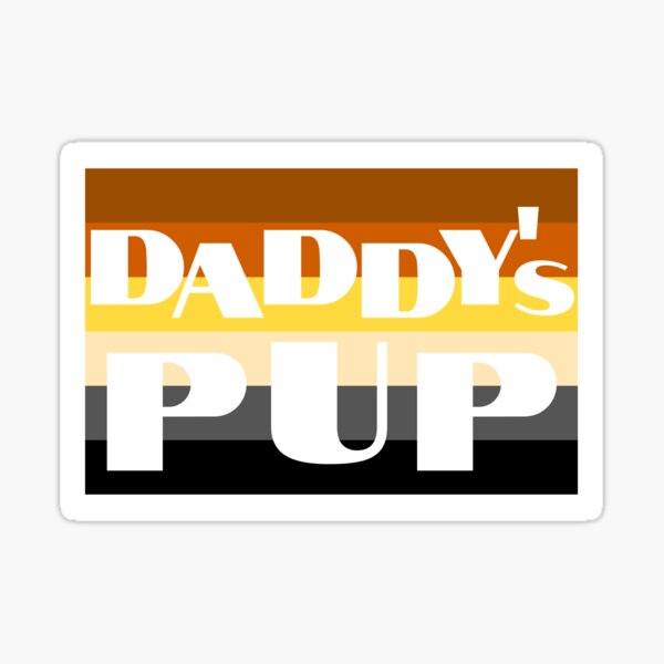 "WOOFZ® Daddy's Pup Cub Pride Gay Bears Flag" Sticker for Sale by woofz ...