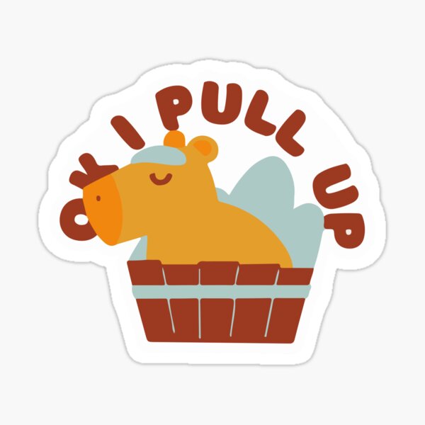 "ok i pull up" Sticker for Sale by Ja-to | Redbubble