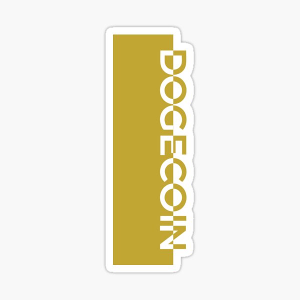 "Dogecoin DOGE Crypto Altcoin - Vertical Line with Text Logo in Sandy ...