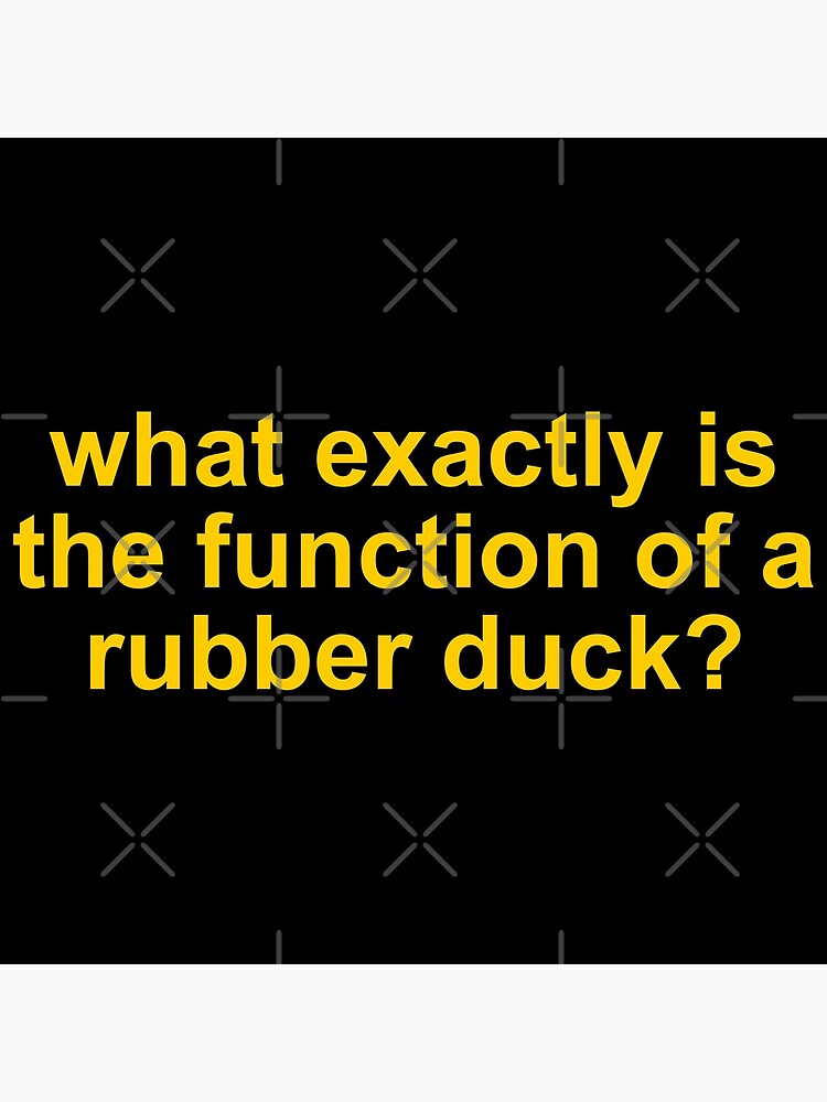"What exactly is the function of a rubber duck?" Photographic Print for ...
