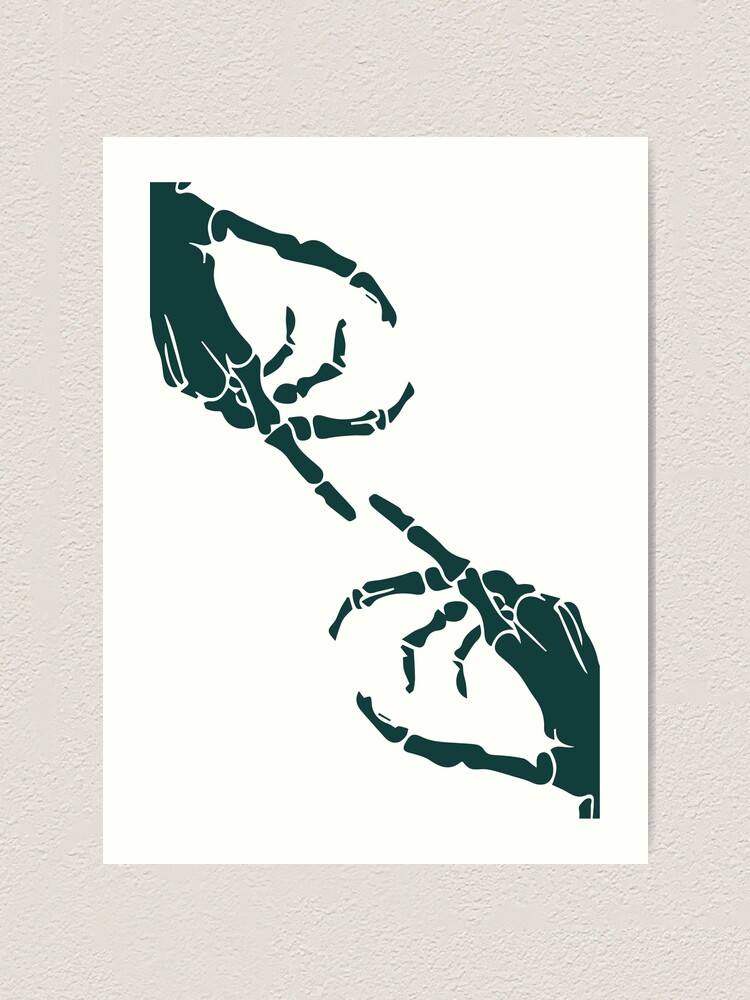"Touch of God Art for Halloween, Skeleton hands green colour, suitable ...