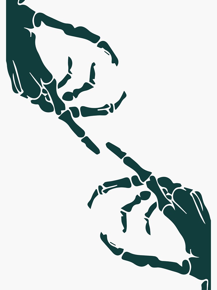 "Touch of God Art for Halloween, Skeleton hands green colour, suitable ...