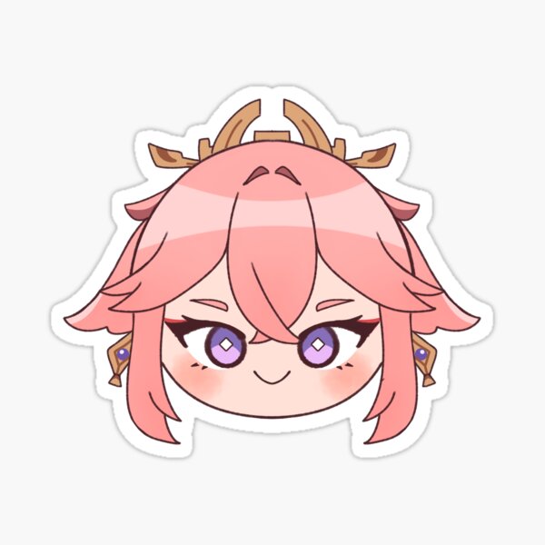"Genshin Impact Chibi Icon Sticker | Yae Miko" Sticker for Sale by ...