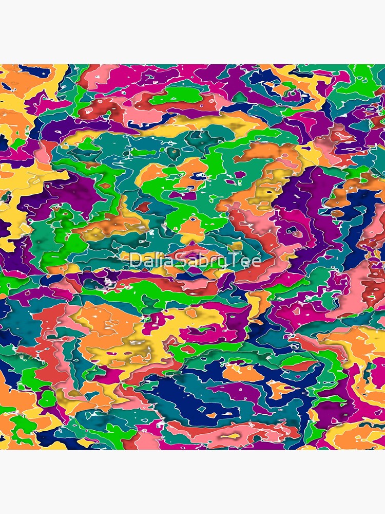 "Groovy colors map." Sticker for Sale by DaliaSabryTee | Redbubble