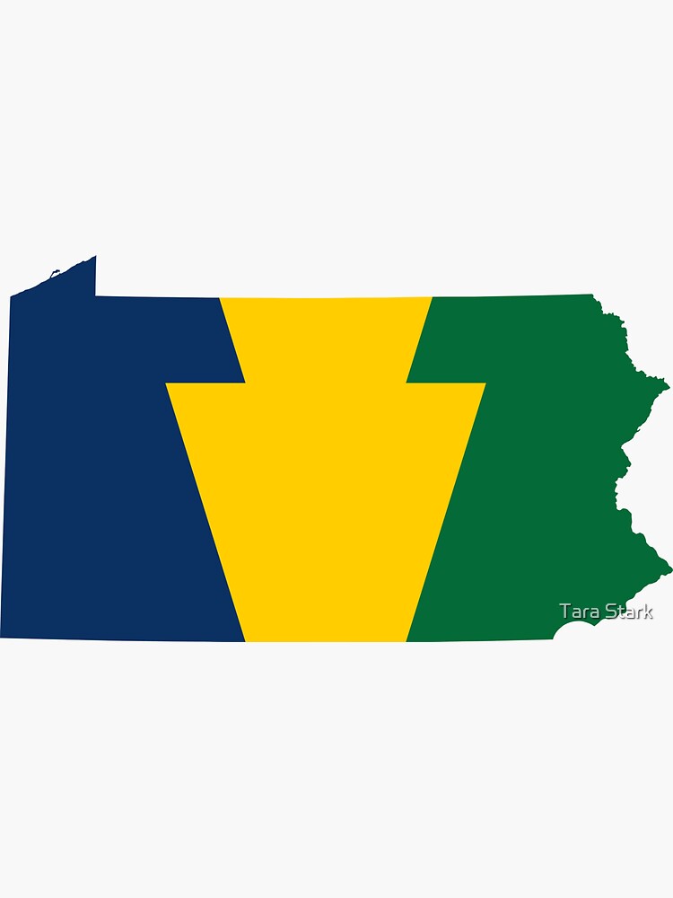 "PA Keystone Flag Map" Sticker for Sale by TheTaraStark | Redbubble