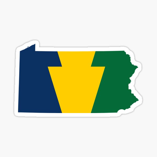 "PA Keystone Flag Map" Sticker for Sale by TheTaraStark | Redbubble
