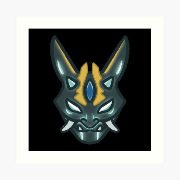 "Xiao Mask Form from Genshin Impact Video Game Character" Art Print for ...