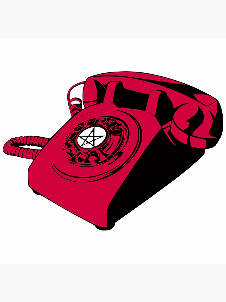"DEMON-O-PHONE Vintage Rotary Devil Phone" Sticker for Sale by ...