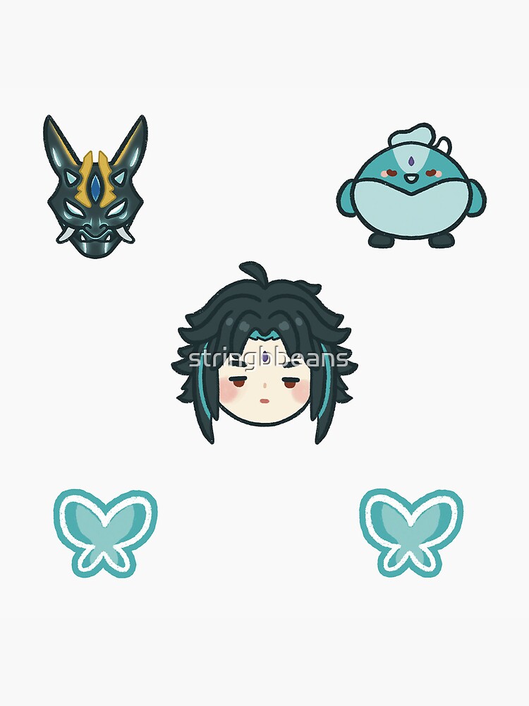 "Xiao sticker pack from Genshin Impact Video Game Character" Art Print ...