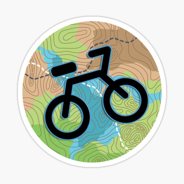 "Outdoor Adventure Biking Map" Sticker for Sale by Brizzard2027 | Redbubble