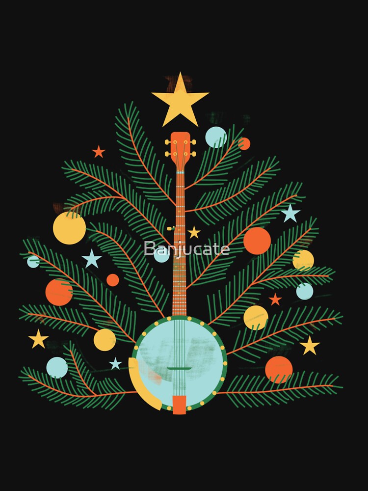 "A Banjo Christmas Tree" Premium T-Shirt by Banjucate | Redbubble