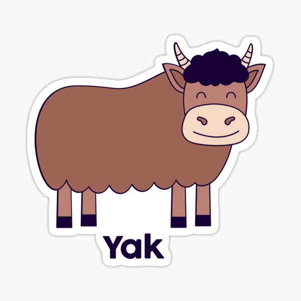 "yak" Sticker for Sale by Animster | Redbubble