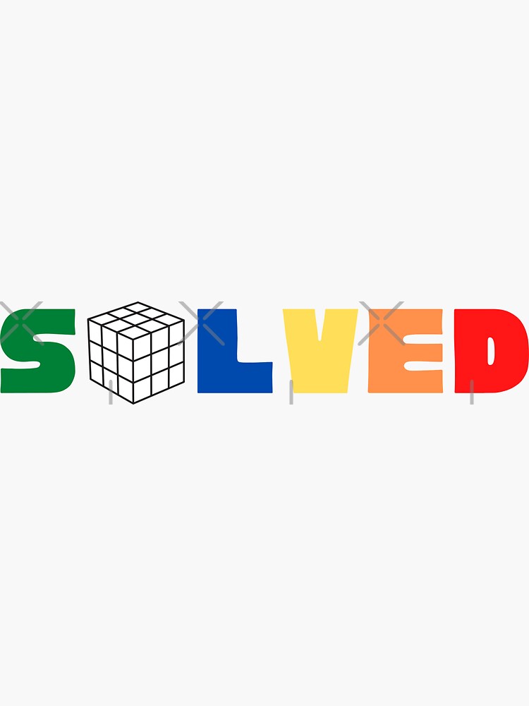 "Solved - Colorful" Sticker for Sale by Tinachu | Redbubble
