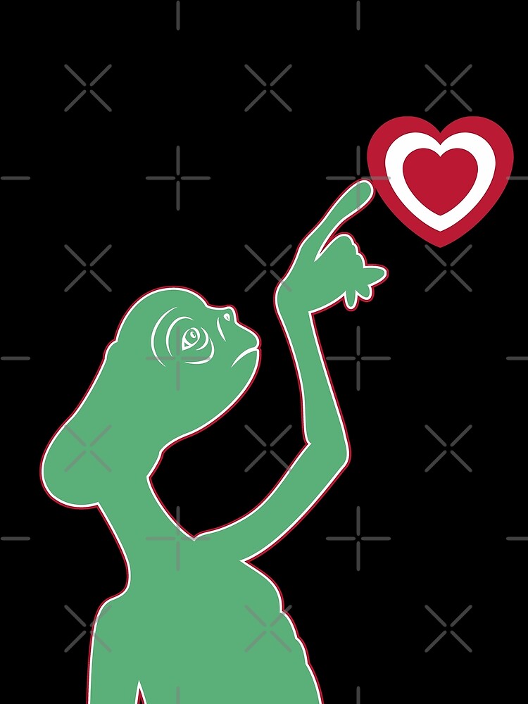 "Green aesthetic alien touching human heart" Poster for Sale by ...