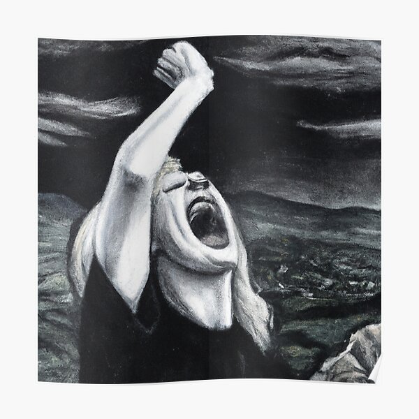 "The screaming woman" Poster for Sale by MyOilArt4you | Redbubble