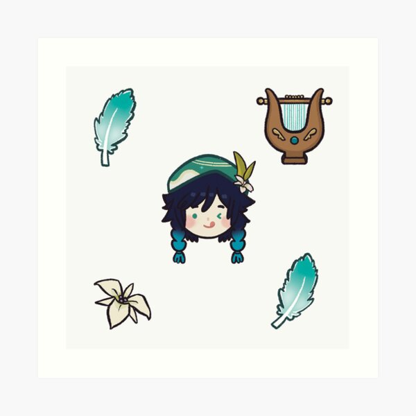 "Venti sticker pack from Genshin Impact Video Game Character" Art Print ...