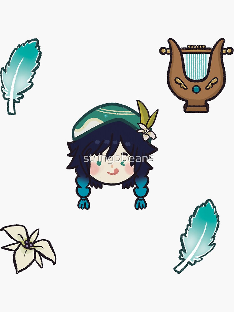 "Venti sticker pack from Genshin Impact Video Game Character" Sticker ...