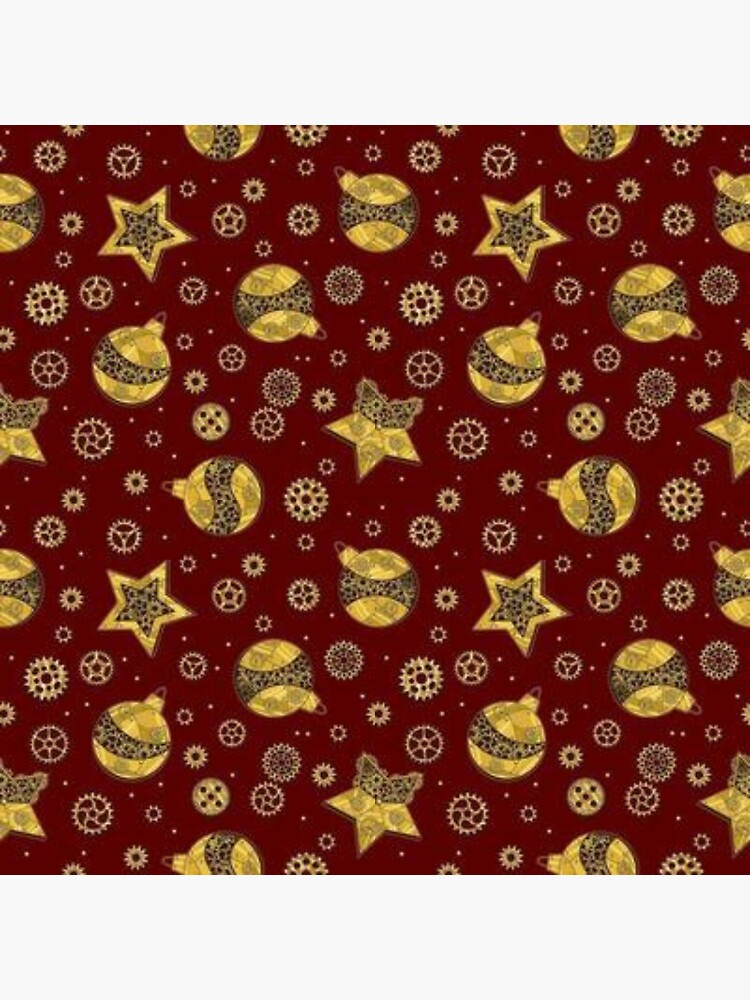"Christmas Red Gold Star Pattern" Sticker for Sale by Hoildaysdesigns ...