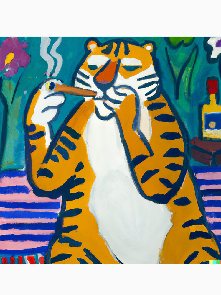 "tiger smoking a cigar" Premium T-Shirt for Sale by ameliarenny | Redbubble