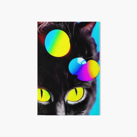 "Chromatic aberration, prismatic, black cat" Art Board Print for Sale ...