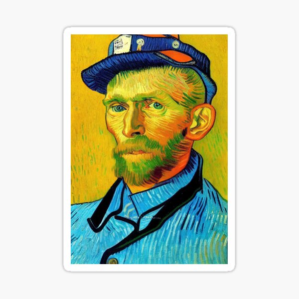 "Self Portrait as Postman" Sticker for Sale by RE-Design59 | Redbubble