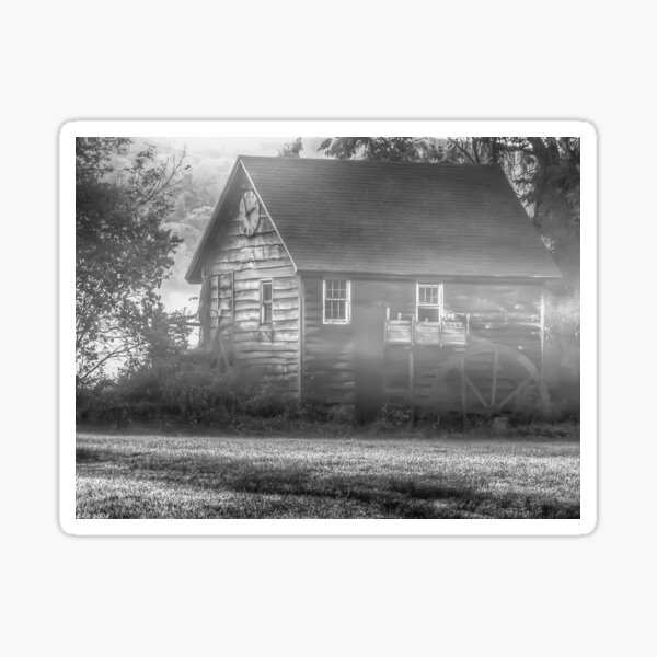 "Foggy Morning Mill" Sticker for Sale by BeanME | Redbubble