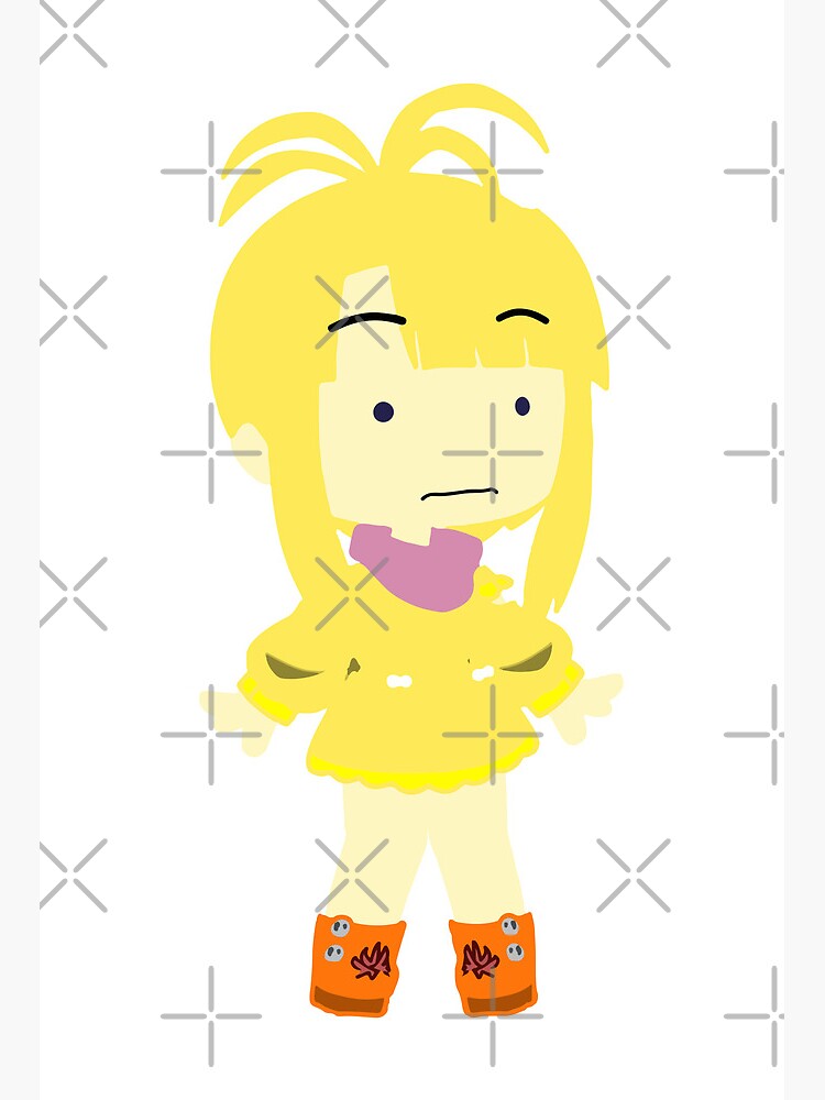 "Gacha club girl - Yellow hair cartoon - Yellow anime gacha chibi girl ...