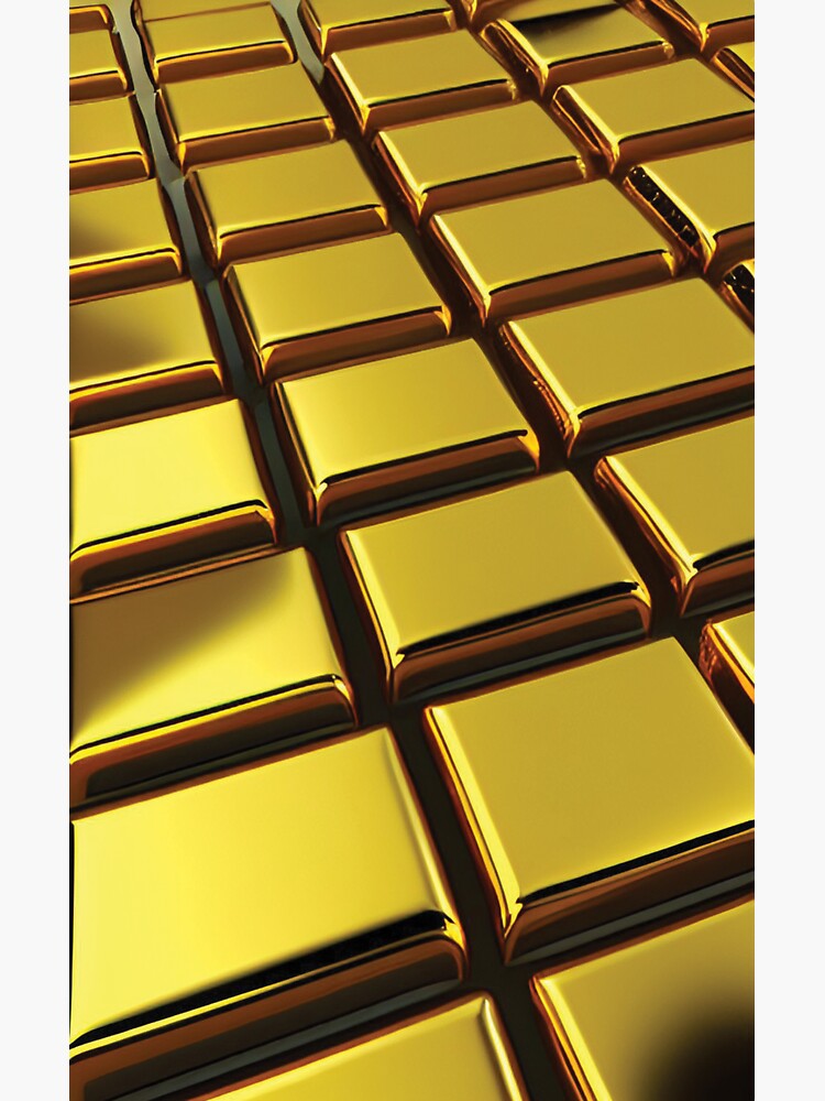 "Gold Bars" Sticker for Sale by AImageX | Redbubble