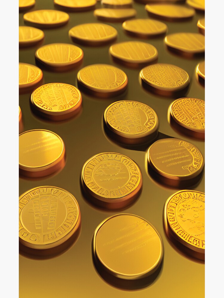 "Gold Coins" Sticker for Sale by AImageX | Redbubble