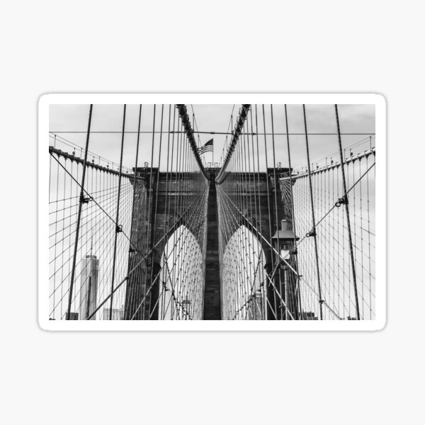 "Brooklyn Bridge in New York City" Sticker for Sale by nycruss1 | Redbubble