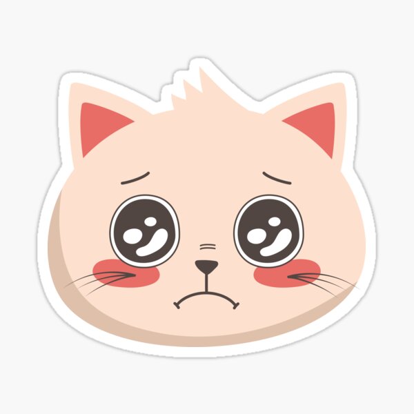 "sad cat in grunge" Sticker for Sale by mangokidz | Redbubble