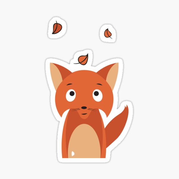 "Shy Fox" Sticker for Sale by Pet-N-Paw | Redbubble