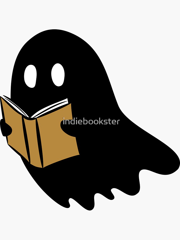 "bookish ghost" Sticker for Sale by indiebookster | Redbubble