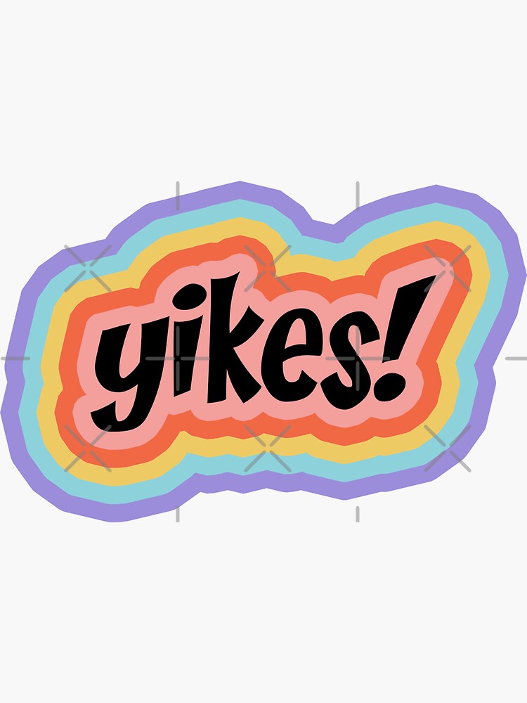"Yikes aesthetic!" Sticker for Sale by brasevko | Redbubble