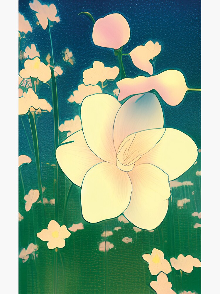 "Large White Jasmine Flower" Sticker for Sale by AImageX | Redbubble