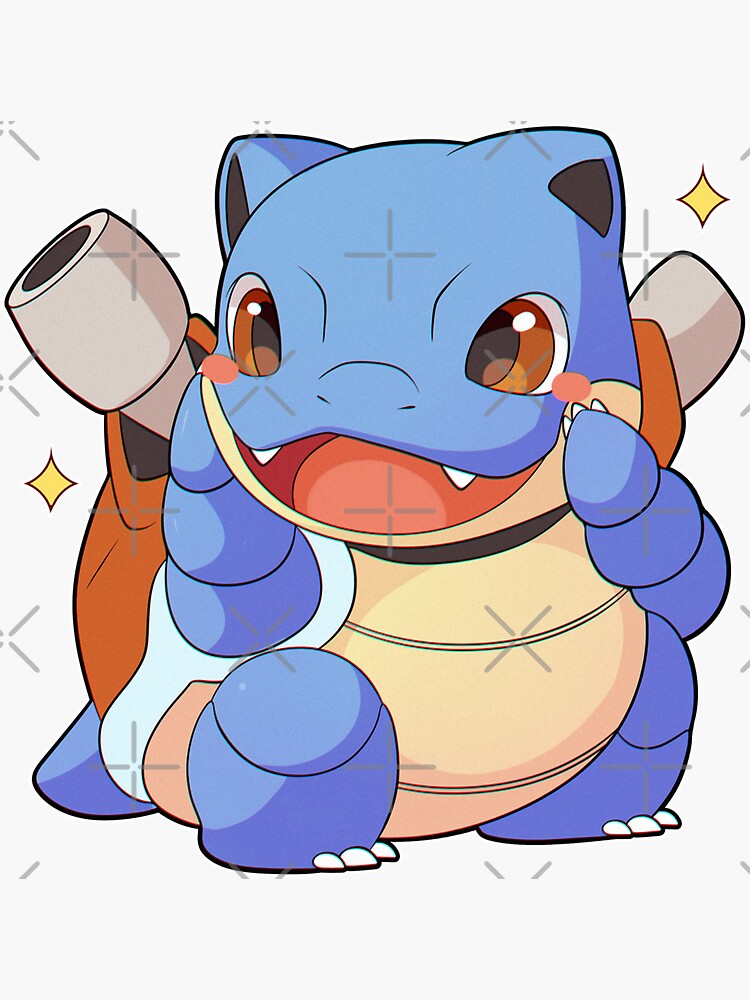 "BLÁSTOISE" Sticker for Sale by PNshop1827 | Redbubble