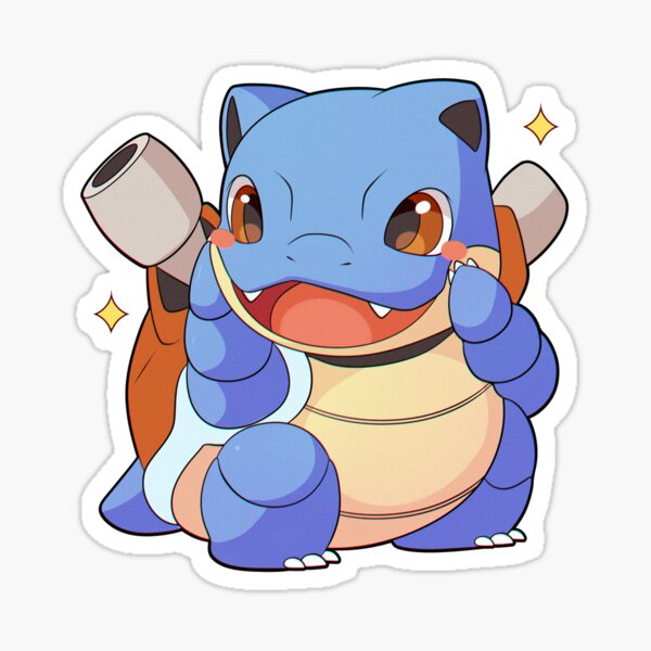 "BLÁSTOISE" Sticker for Sale by PNshop1827 | Redbubble