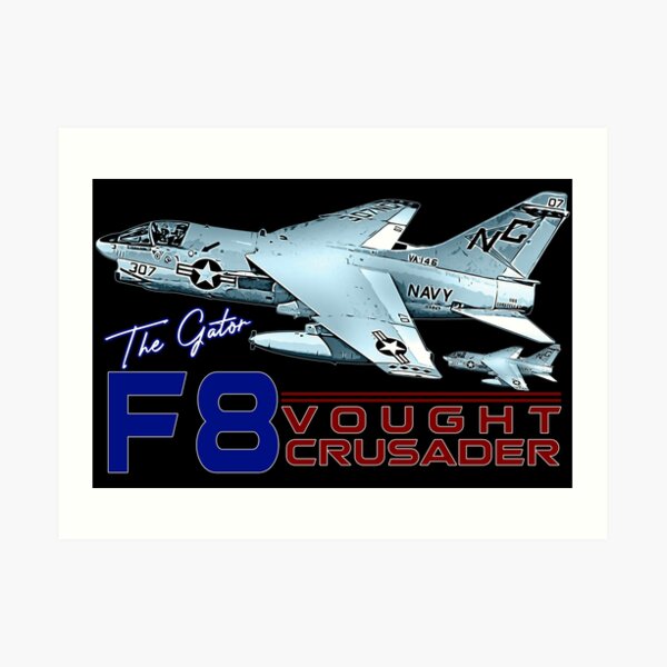 "Vought F8 Crusader Us Navy Fighterjet" Art Print for Sale by ...